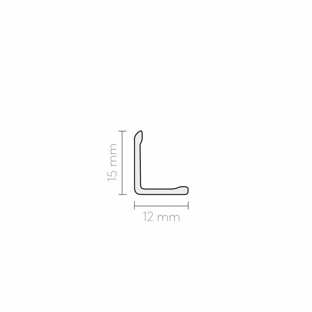 L-profil smal alu 2400mm - Fibo